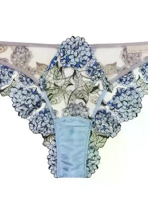 FLEUR DU MAL Hydrangea Embroidered Briefs