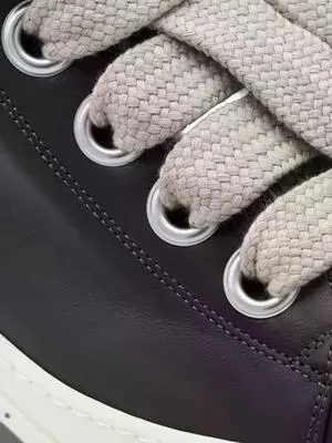 Rick Owens Oversized-lace Leather Sneakers