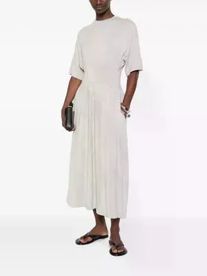 TOTEME Gathered-waist Midi Dress - Grey