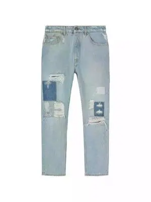 Palm Angels Distressed Patchwork Jeans