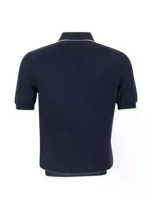 GRAN SASSO Contrasting-trim Cotton Polo Shirt