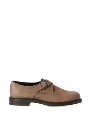 Brunello Cucinelli Suede Monk Strap Derbys