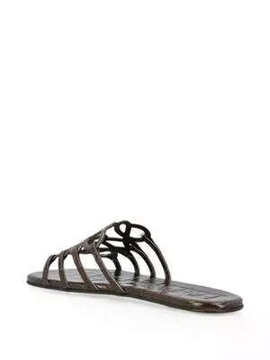 Loewe Petal Anagram Crocodile-effect Sandals
