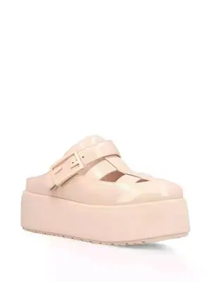 Fendi Sunshine Buckle-fastening Platform Mules