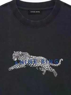 ANINE BING Beth Mini Dress Leopard Washed