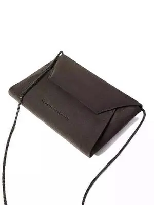 Brunello Cucinelli Duo Pochette In Suede With Precious Chain - Brown