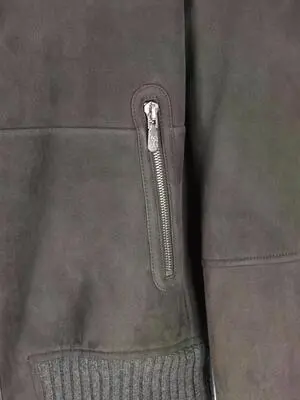Brunello Cucinelli Shearling-trim Ribbed Jacket