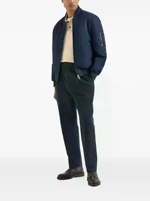 Brunello Cucinelli Cashmere Knit Polo With Suede Collar