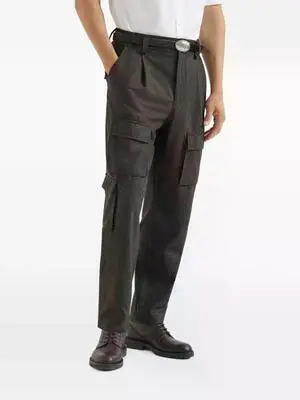 Brunello Cucinelli Virgin Wool Flannel Cargo Trousers