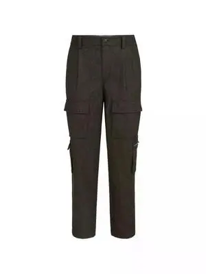 Brunello Cucinelli Virgin Wool Flannel Cargo Trousers - Brown