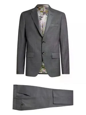 Etro Checked-pattern Suit - Grey