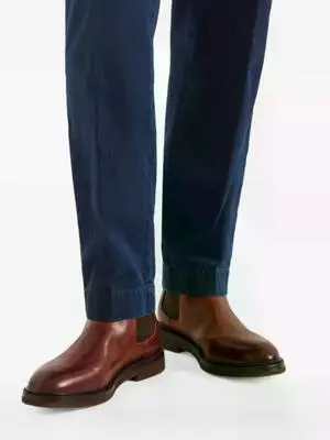 Brunello Cucinelli Waxed Calfskin Chelsea Boots