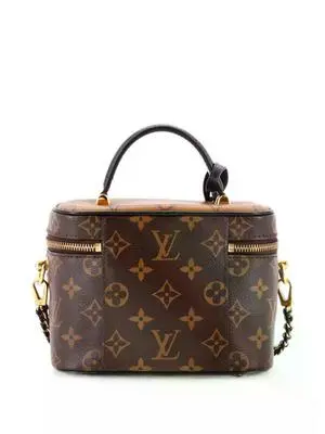 LOUIS VUITTON Vanity Handbag Reverse Monogram Canvas Pm Satchel - Brown