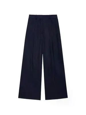 ANINE BING Paola Trousers Navy Pinstripe - Blue