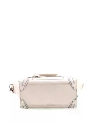 Celine Luggage Bag Smooth Leather Nano Crossbody Bag - White