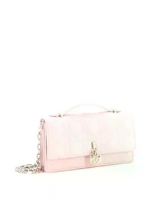 Dior My Top Handle Flap Bag Cannage Quilt Lambskin Mini Crossbody Bag - Pink