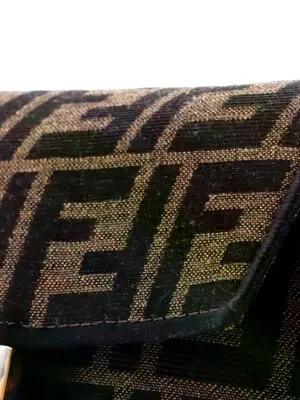 Fendi Baguette Nm Bag Zucca Canvas Mini Crossbody Bag - Brown