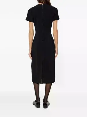 JIL SANDER Cady Short Sleeve Midi Dress - Black