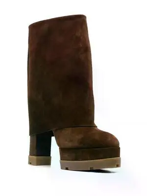 Casadei 150mm Platform Suede Boots
