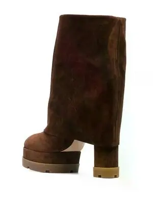 Casadei 150mm Platform Suede Boots