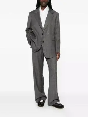 Sandro Crystal-embellished Checked Blazer - Grey