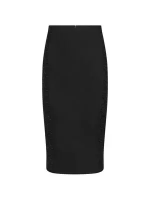 ROTATE BY BIRGER CHRISTENSEN Lace-inserted Pencil Skirt