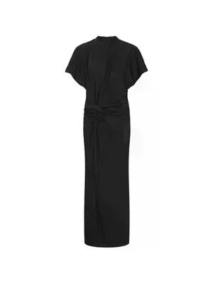 ROTATE BY BIRGER CHRISTENSEN Maxi Slit Dress - Black