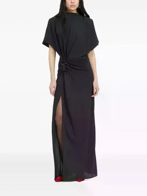 ROTATE BY BIRGER CHRISTENSEN Maxi Dress With Draping And Rose Detail
