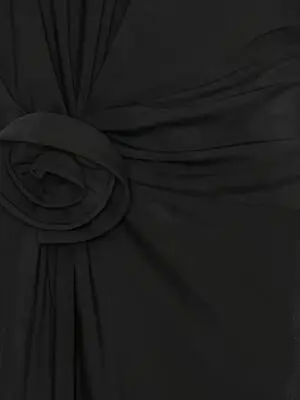 ROTATE BY BIRGER CHRISTENSEN Maxi Dress With Draping And Rose Detail