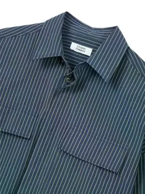 STUDIO TOMBOY Striped Chest-pockets Cotton Shirt
