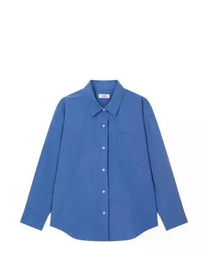 STUDIO TOMBOY Button-down Long-sleeve Cotton Shirt - Blue