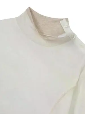 STUDIO TOMBOY Button-details High-neck Long-sleeve T-shirt