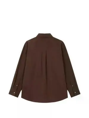 STUDIO TOMBOY Chest-pocket Button-down Cotton Shirt - Brown