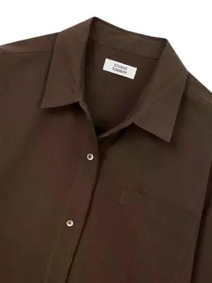 STUDIO TOMBOY Chest-pocket Button-down Cotton Shirt