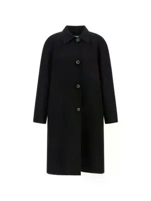 Prada Button-up Single-breasted Coat - Black