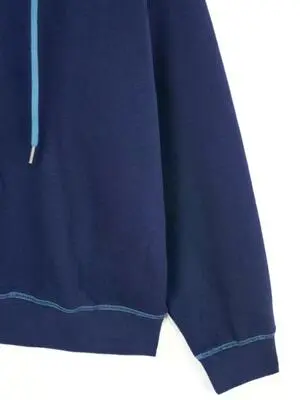 STUDIO TOMBOY Contrast Hood Raglan Sleeve Hoodie - Blue
