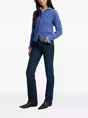 Polo Ralph Lauren Cable-knit Cardigan With Embroidered Pony