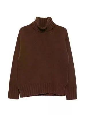 JUCCA Ribbed-knit Roll-neck Sweater - Brown
