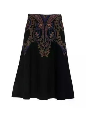Etro Paisley-pattern A-line Midi Skirt