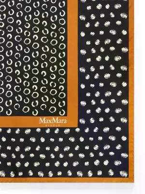 Max Mara Taquila Polka-dot Silk Scarf