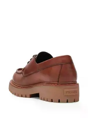 Prada Leather Lug-sole Derby Shoes