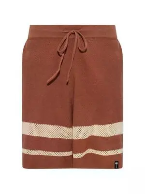 Palm Angels Stripe-detail Knitted Shorts