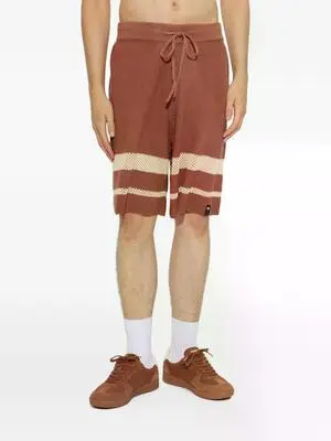 Palm Angels Stripe-detail Knitted Shorts