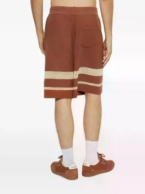 Palm Angels Stripe-detail Knitted Shorts