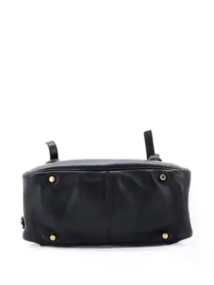 Versace Tag Bowling Bag Leather Large Handbag