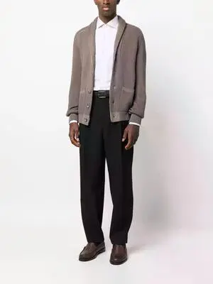 FINAMORE 1925 Striped Long-sleeve Cotton Shirt