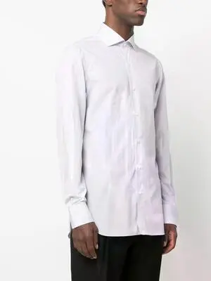 FINAMORE 1925 Striped Long-sleeve Cotton Shirt