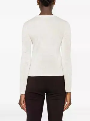 Max Mara Crystal-embellished Polka-dot Long-sleeve T-shirt