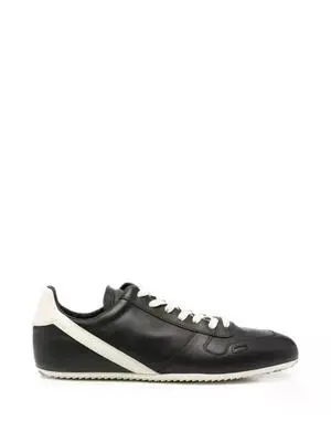 Rick Owens Lace-up Fastening Leather Sneakers - Black