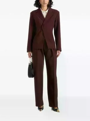 Manière De Voir Beatrice Tailored Cinched Blazer Wine